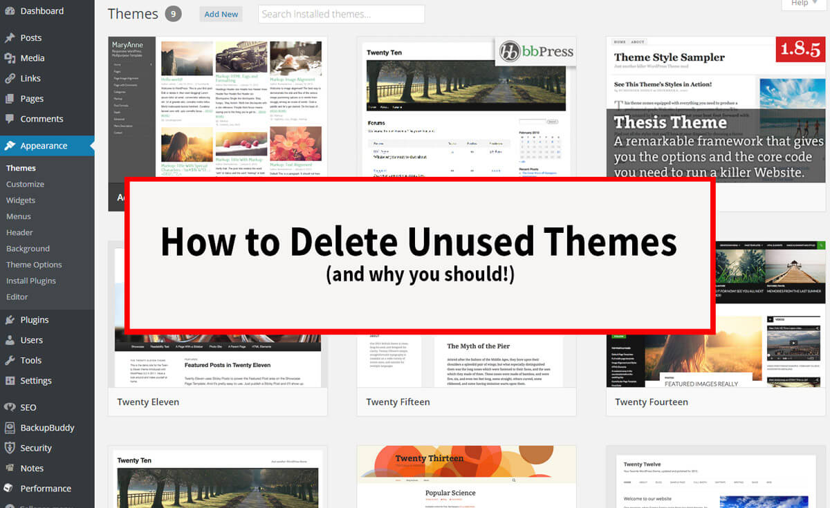 How to Delete Unused Themes (and why you should!) - WordHer How to Delete Unused Themes (and why you should!) - WordHer